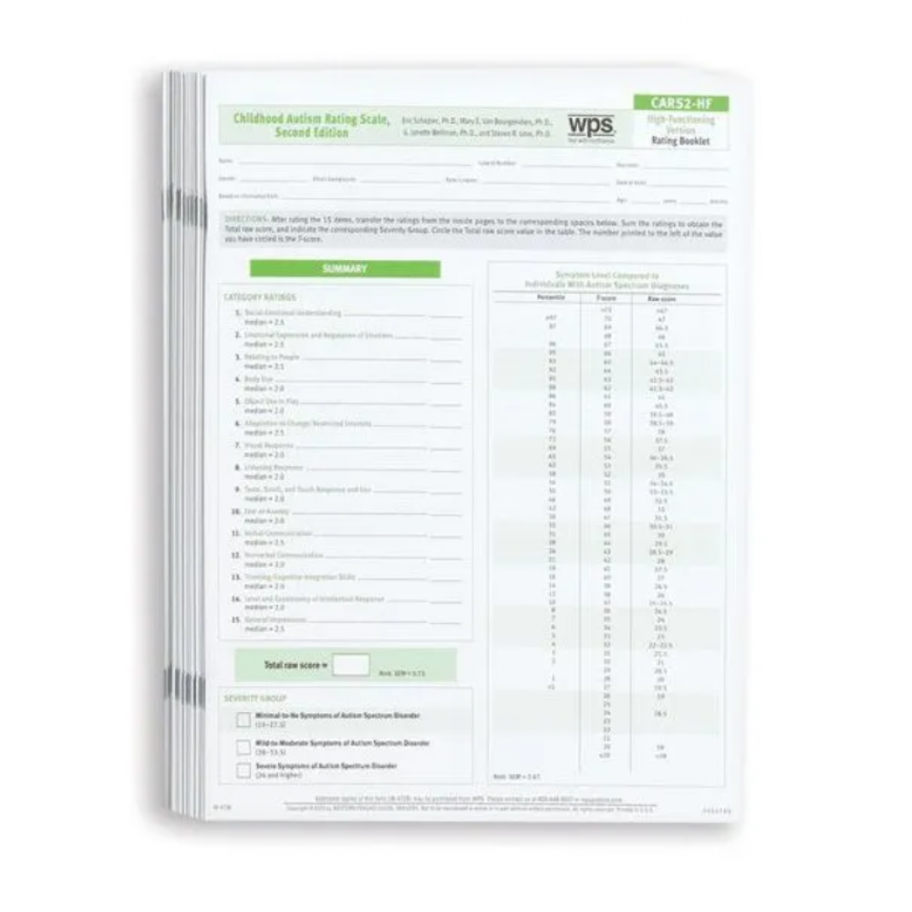 (CARS®2) Childhood Autism Rating Scale, Second Edition - Fu Kang ...
