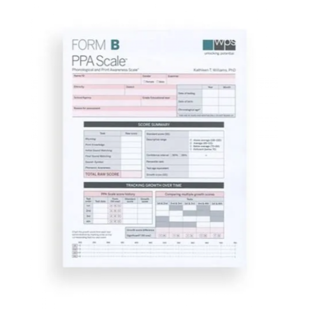 (PPA Scale) Phonological and Print Awareness Scale - Fu Kang Online Store