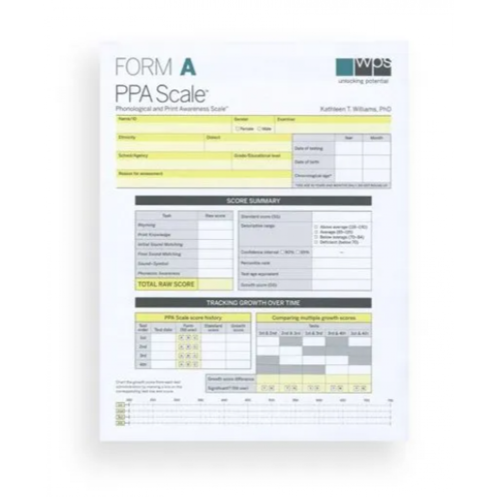 (PPA Scale) Phonological and Print Awareness Scale - Fu Kang Online Store