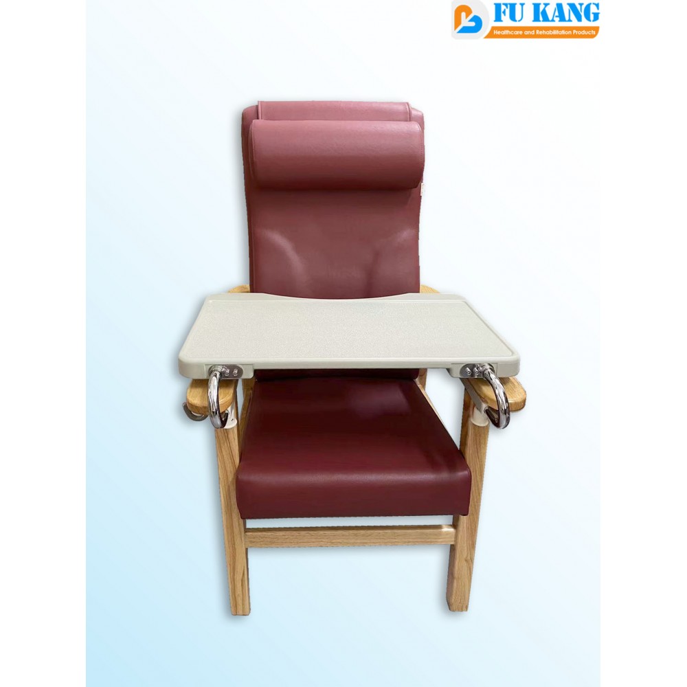 Wooden High Back Geriatric Chair with Plastic Meal Tray - Fu Kang ...