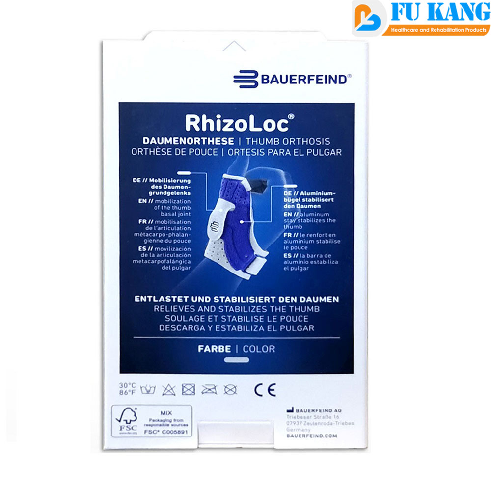 Bauerfeind RhizoLoc CMC Stabilization Thumb Splint - Bauerfeind Thumb ...