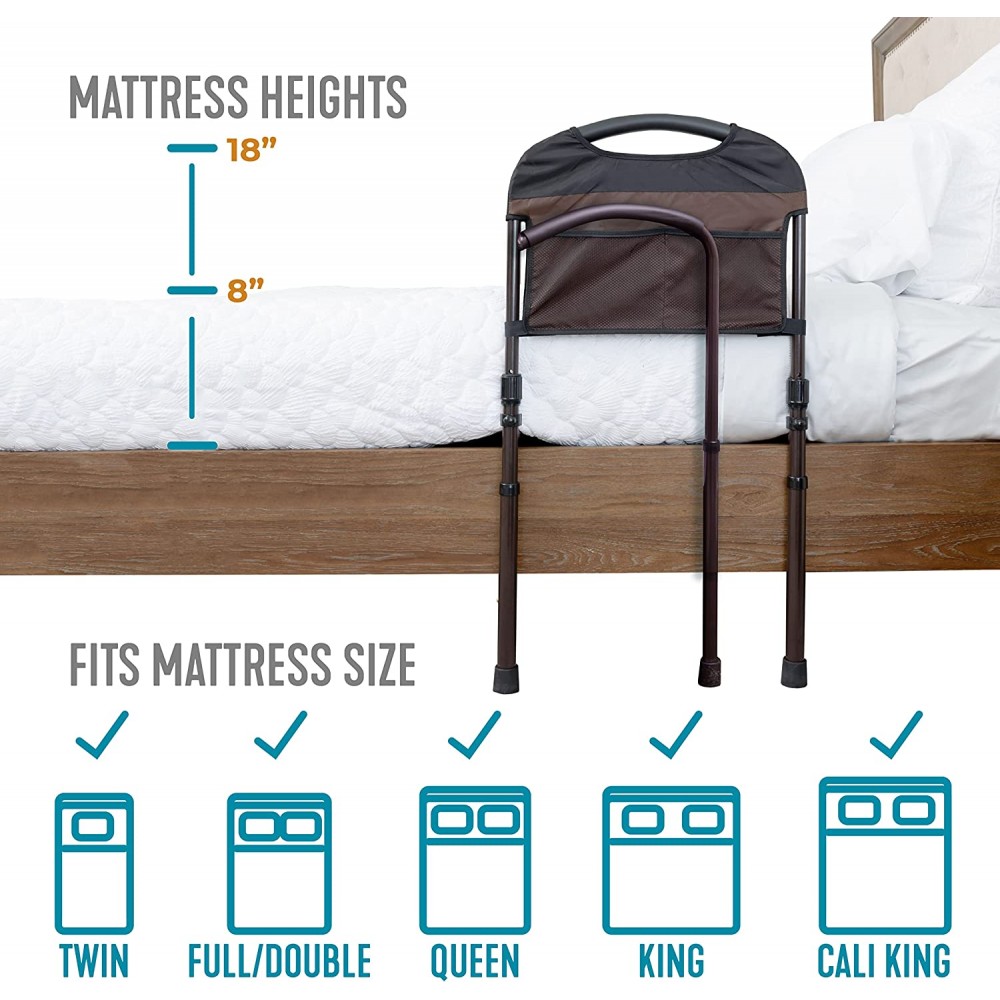 Stander Mobility Bed Rail For Elderly Fall Prevention - Bed Railing ...