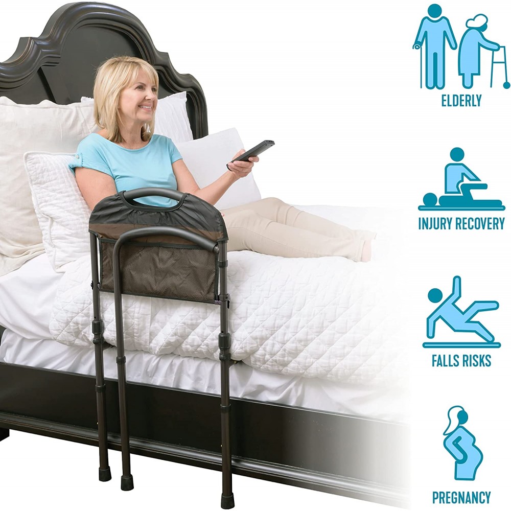 Stander Mobility Bed Rail For Elderly Fall Prevention - Bed Railing ...